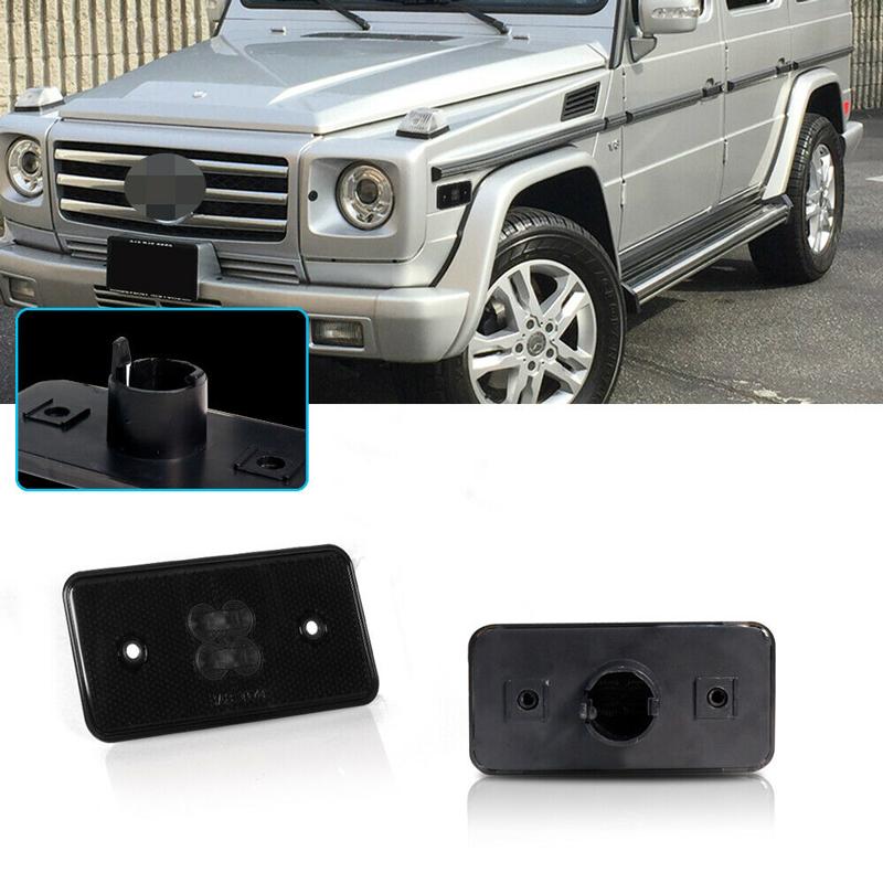 Buy Black Lens Front Side Marker Light Housings For 2002-2015 Mercedes ...