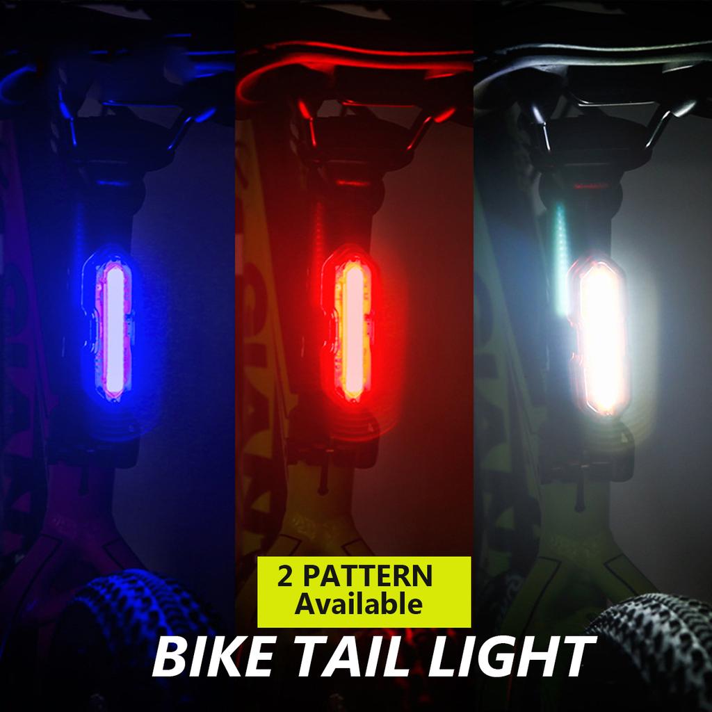 Buy USB Rechargeable COB Bike Tail Light Bicycle Safety Cycling Warning ...