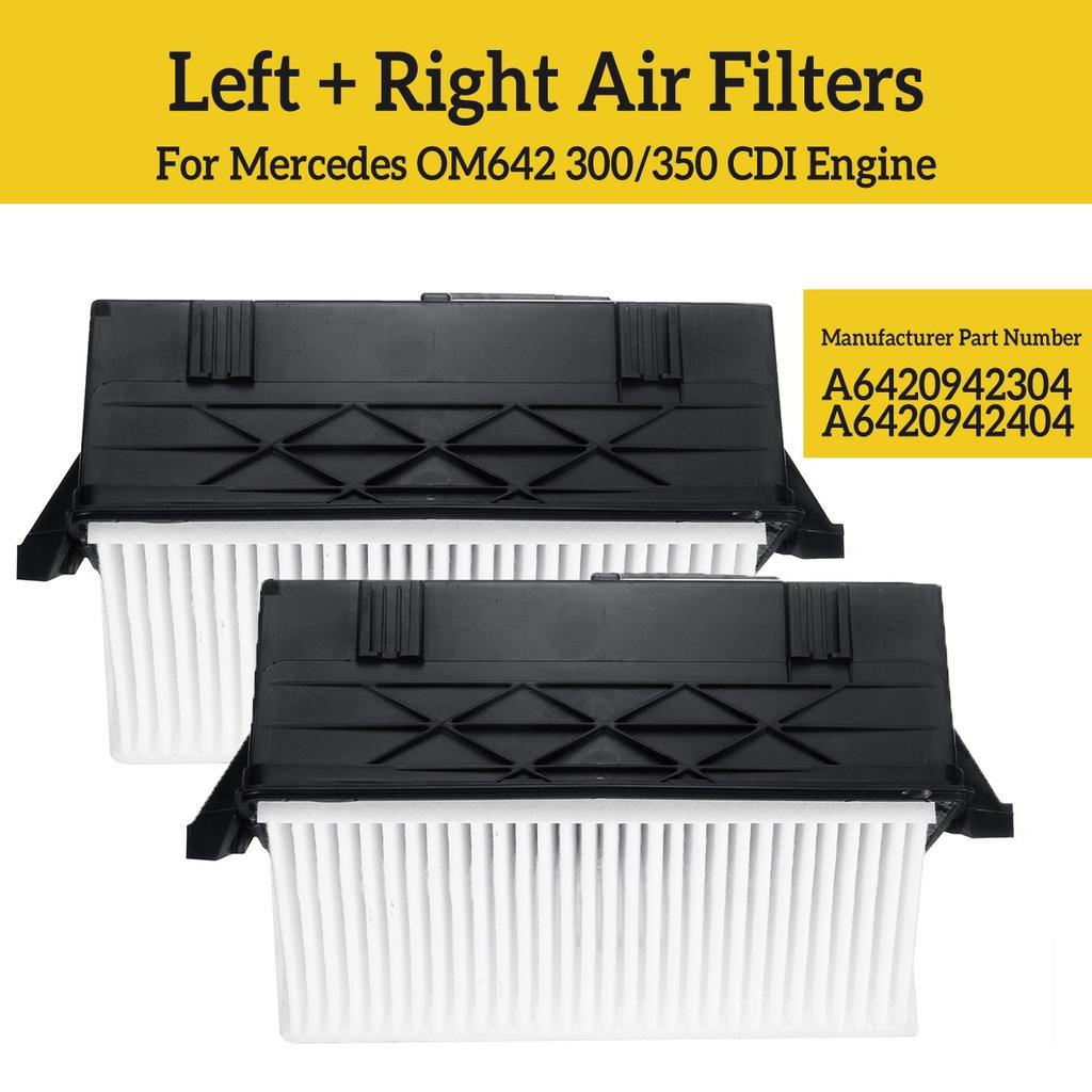 Buy 2pcs Left Right Air Filters For Mercedes 6420940000 A6420940000 ...