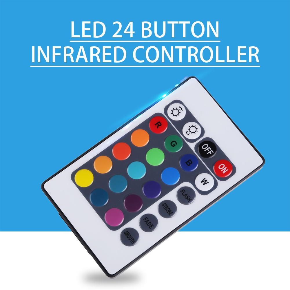 Buy 24 Key IR Remote Controller DC 12V for RGB 5050 SMD LED Strips ...