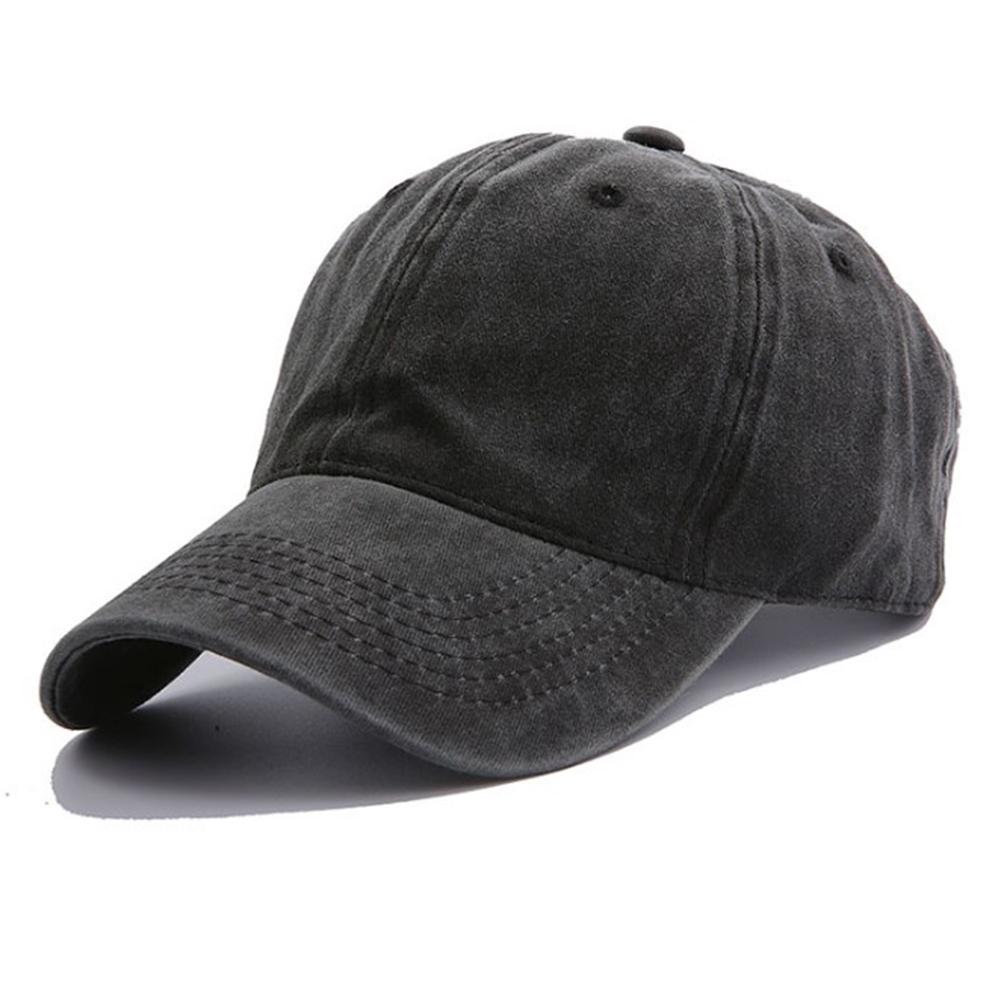 Buy Men Casual Plain Washed Cap Style Cotton Adjustable Baseball Cap ...