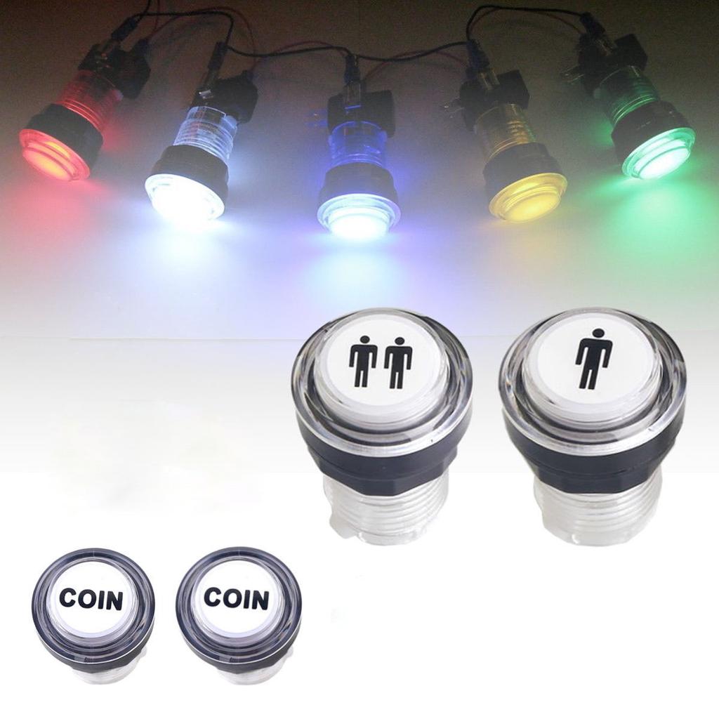 Maijiabao 4x LED Arcade Game Start Push Button Kit Part 1 Player+2 ...