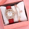 Buy New Crystal Student Leather Strip Full Diamond Women's Watch ...