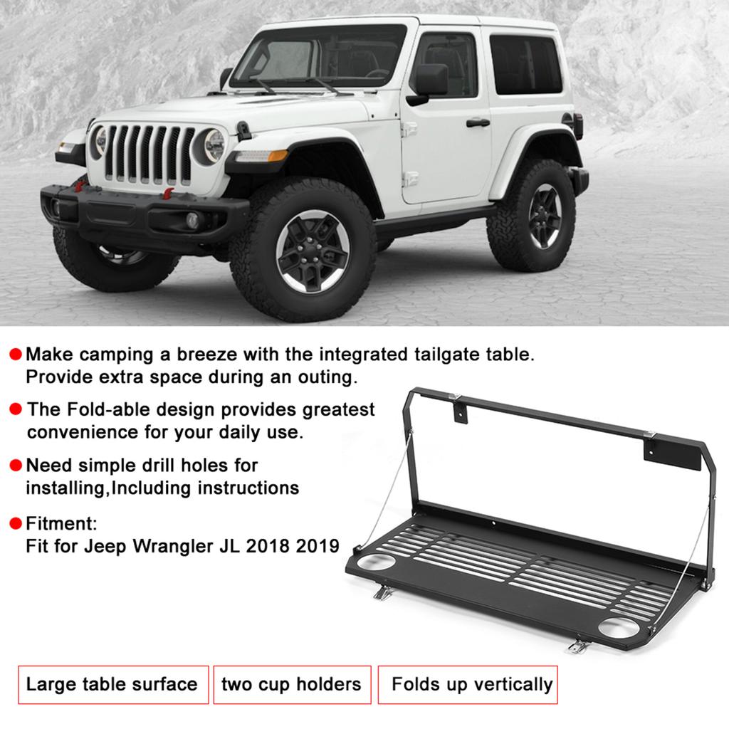 Buy Foldable Tailgate Table Multifunction Rear Door Cargo Shelf Storage ...
