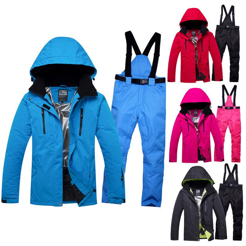 Buy Men Women Ski Suits Waterproof Warm Skiing Snowboarding Jackets ...
