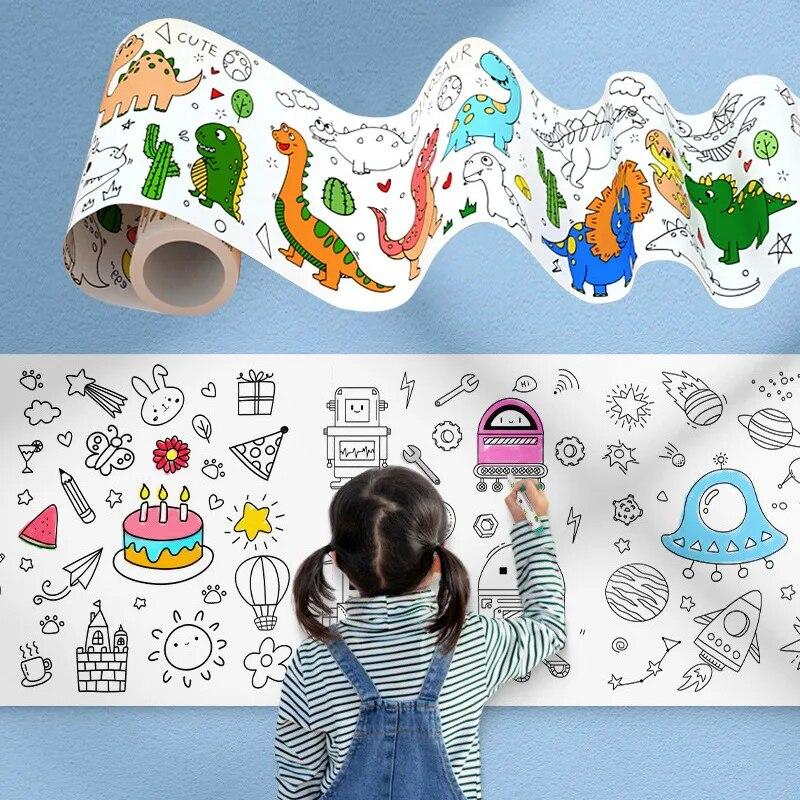 Roll Of Colouring Paper For Kids Art Paper Roll 18-Foot Coloring Paper ...