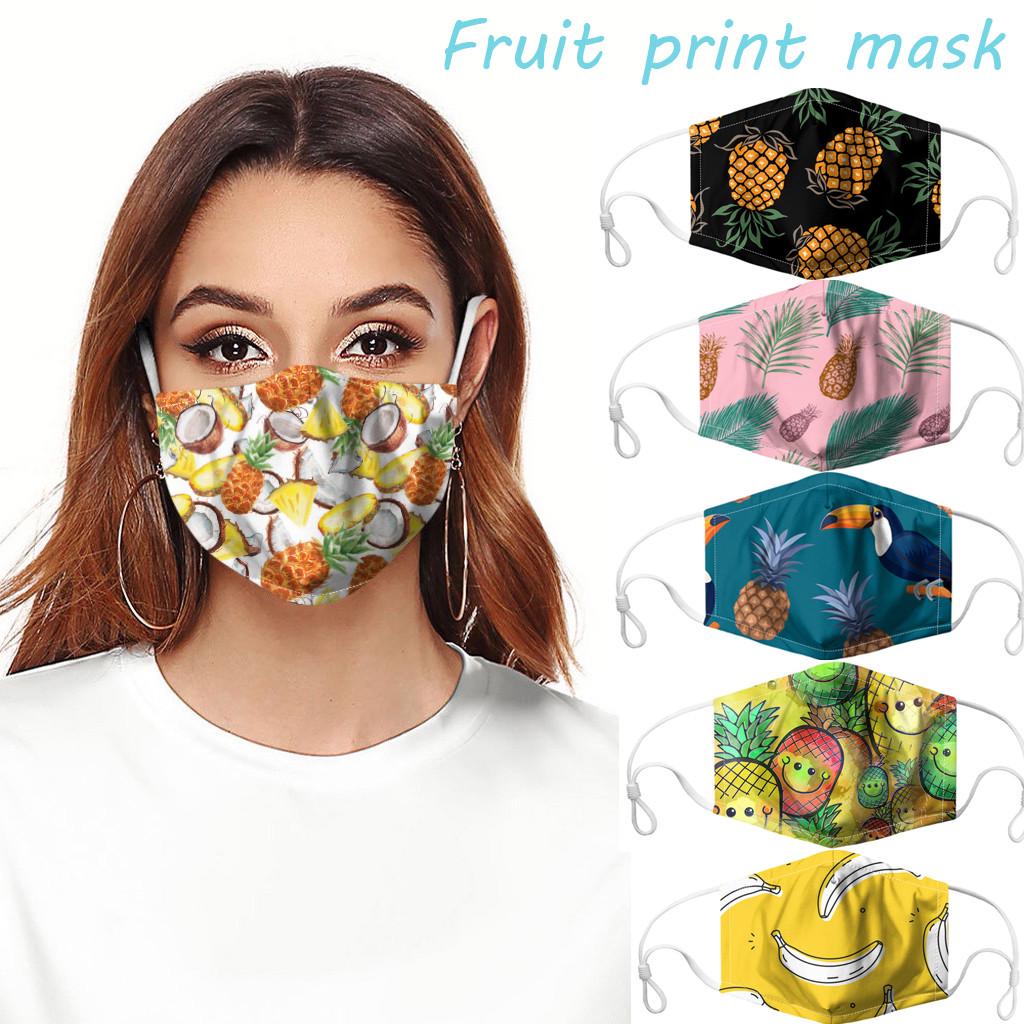 Buy GG Adult Women Floral Safet Protect Washable Cotton Face Mask Mouth ...