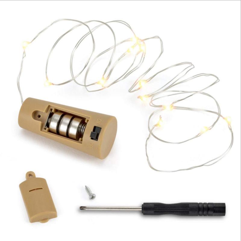 5X Bottle Top String Light Led Fairy Wine Cork Shaped Stopper Battery ...