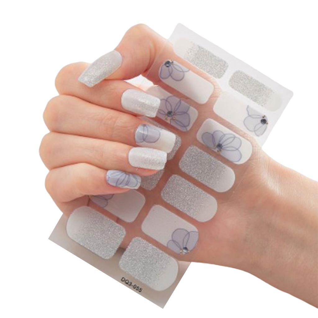 Buy 14Pcs Gradient Full Nail Stickers Full Wrap Nail Art Stickers Self ...