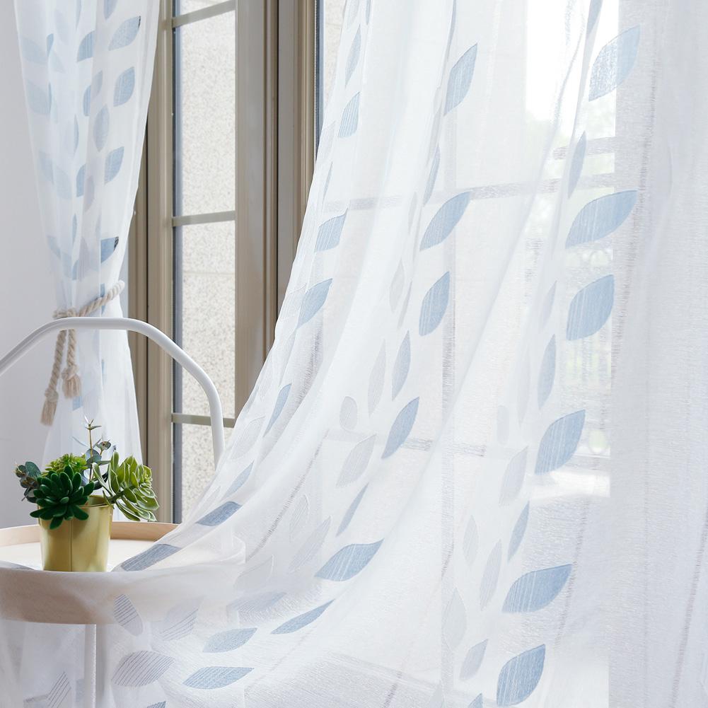 Buy 1 PC Nuan Series Kitchen Bedroom Roman Jacquard Leaf Tulle Elegent ...