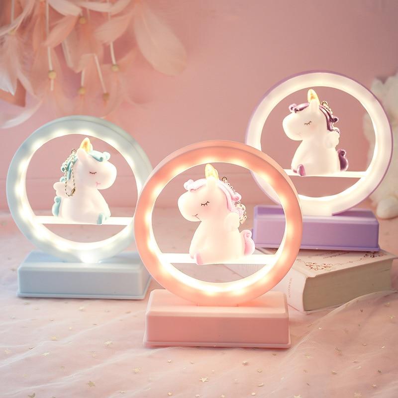 Buy LED Night Light Unicorn Creative Lamp Battery For Bedroom Decor ...