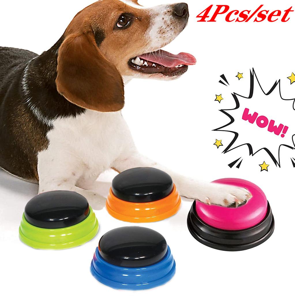 Buy 4pcs/set Recordable Buttons for Dog Communications Answer Buzzers ...