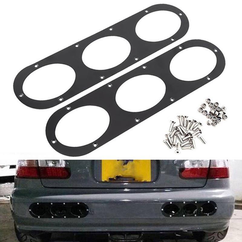 2Pcs Universal Aluminium Car Rear Bumper Race Air Diversion Diffuser ...