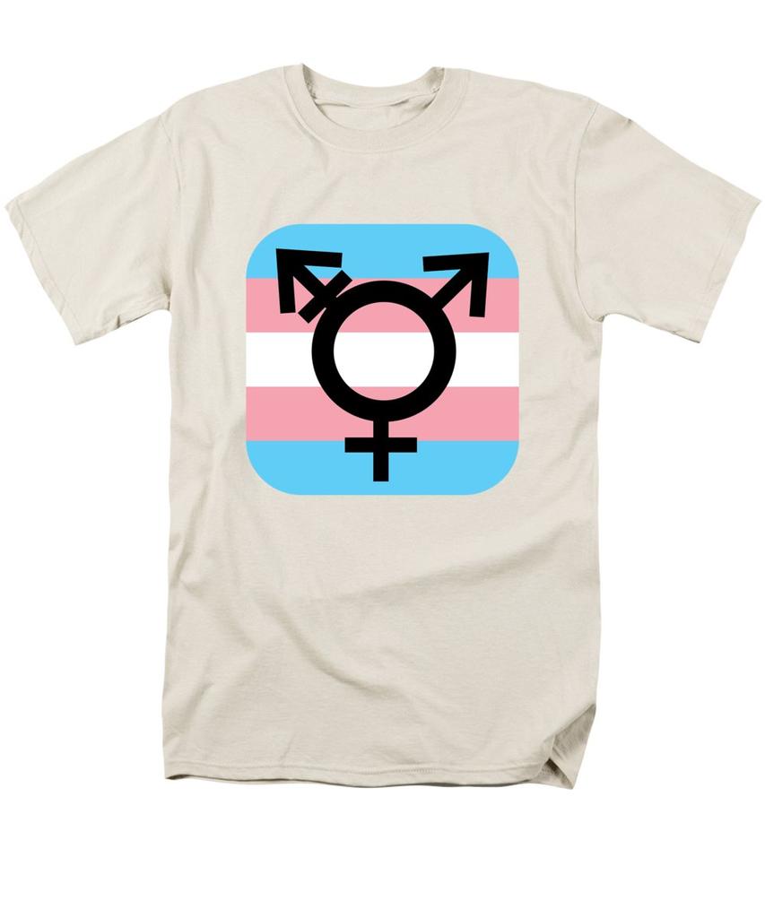 Buy Men Premium Cotton transgender pride flag Print Tees Funny Harajuku ...