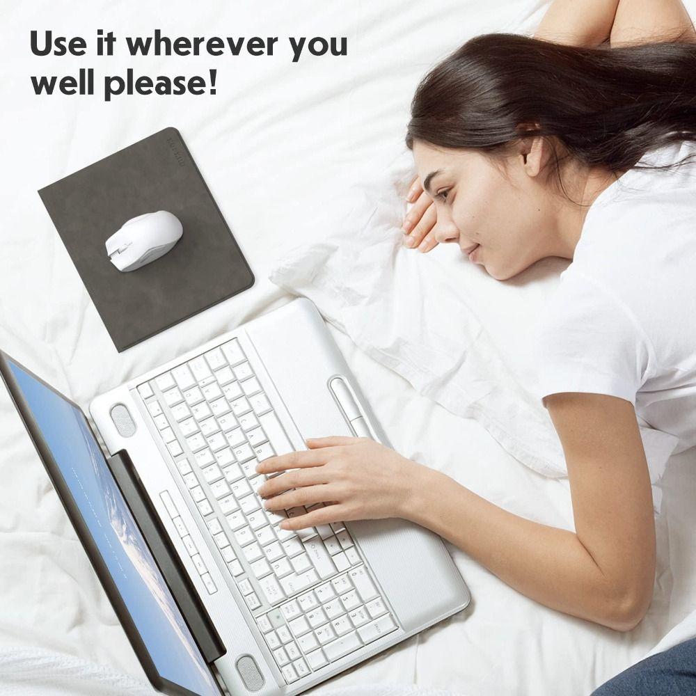 Satın alın Computer Table Non-Slip Base Mousepad PU Leather Pen Holder ...