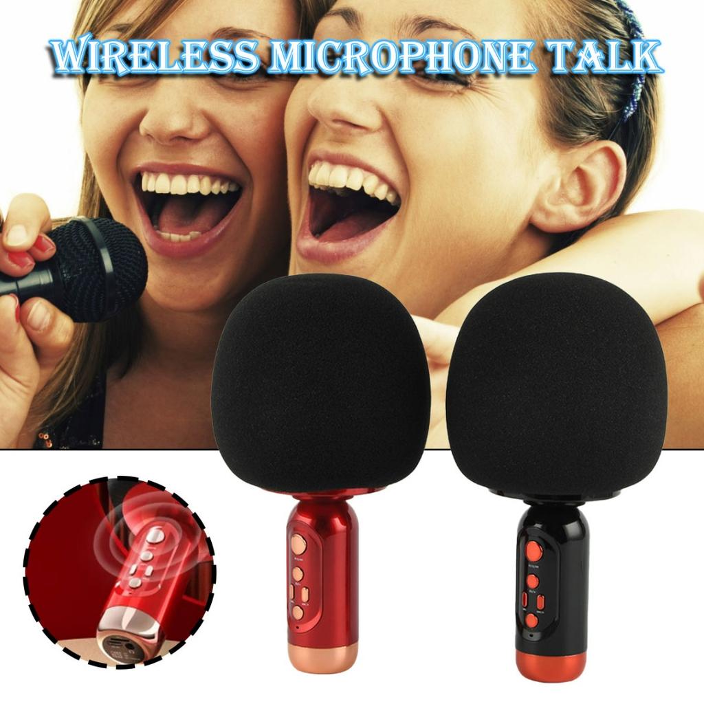 PDTO Nuevo micrófono portátil inalámbrico Bluetooth Karaoke altavoz USB ...