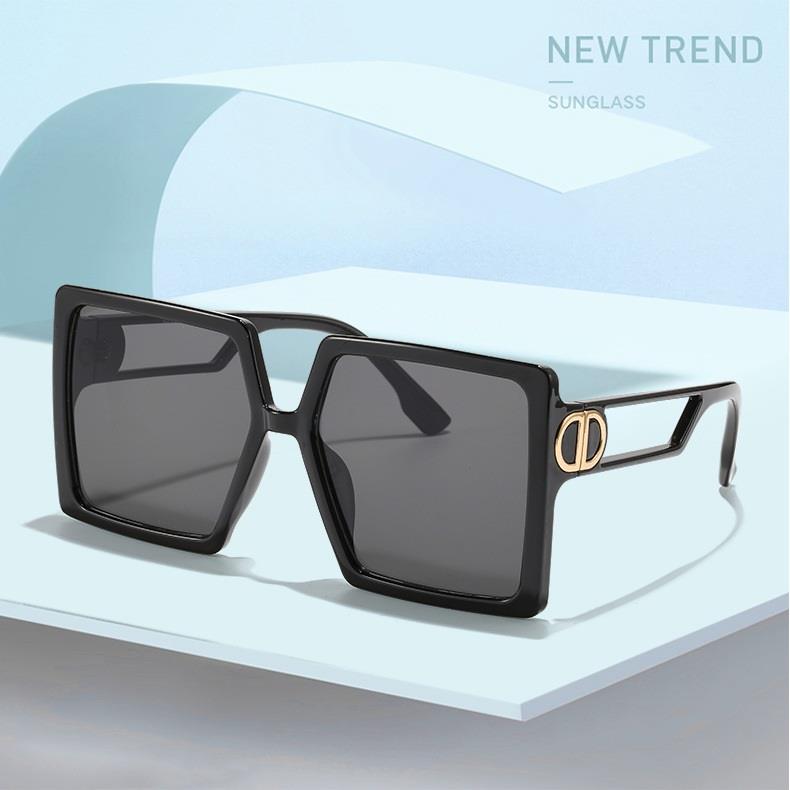Buy Trendy Unisex Retro Eyewear Classic UV400 Letter D Women Square ...