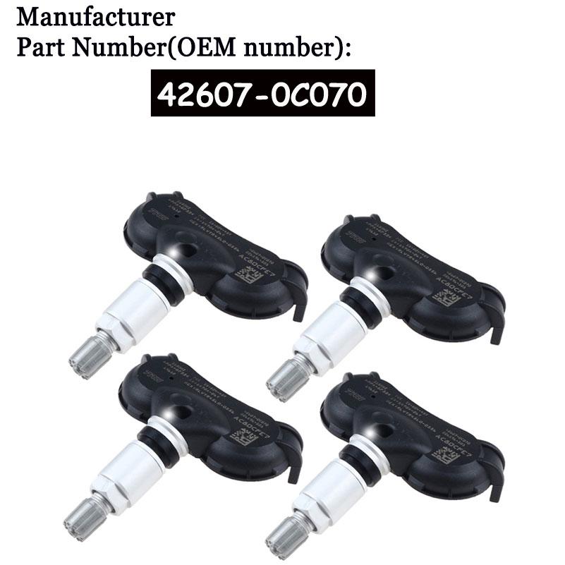 GZDL 4PCS Tire Pressure Monitor Sensor TPMS 42607-0C070 For 2008-2013 ...