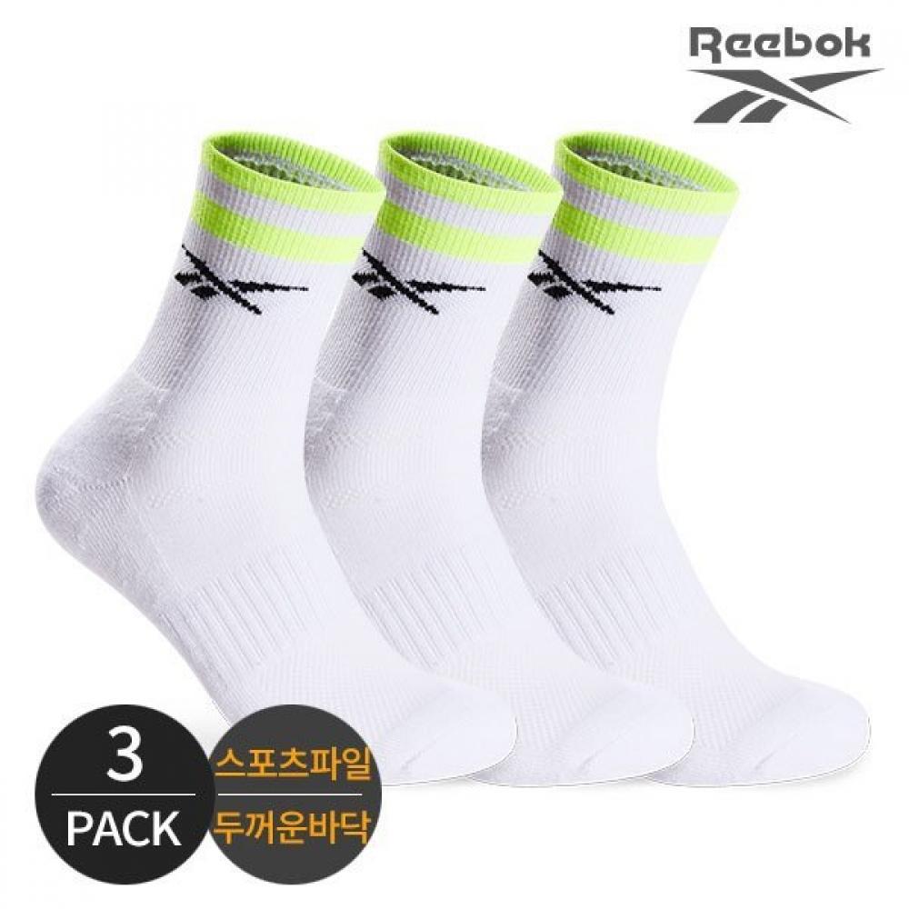 Buy REEBOK Men's Sports Pile Neck Two-ring Logo Heavy Neck Socks 3P NGN ...