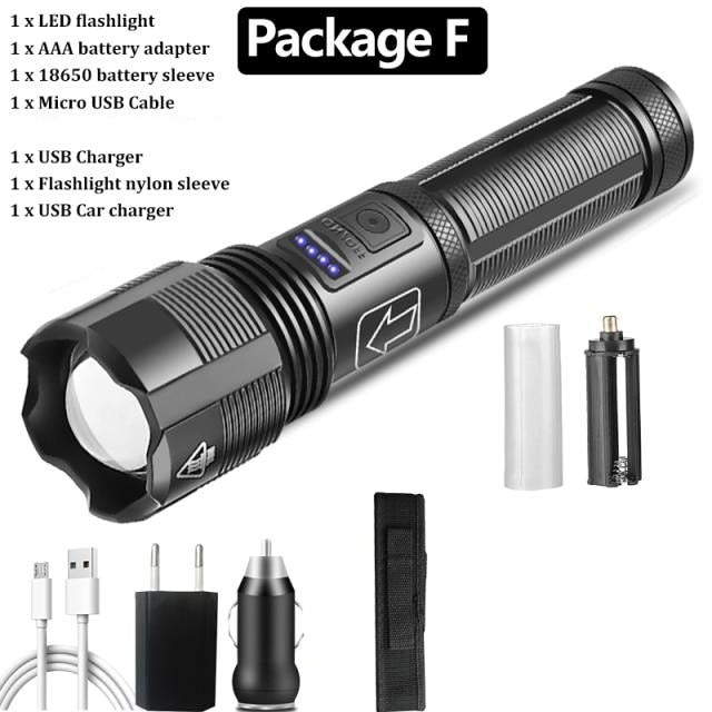 Buy Rechargeable Tactical Flashlight USB LED High Quality Zoomable ...