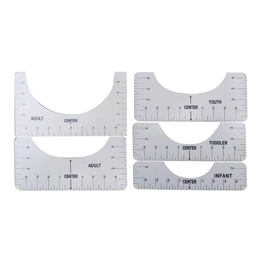 Folulus 5PCS T-Shirt Alignment Ruler, Craft Ruler with Guide Tool for ...