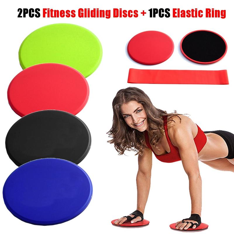 Buy Elastic Ring Set Gliding Discs Slider Fitness Disc Exercise Sliding ...