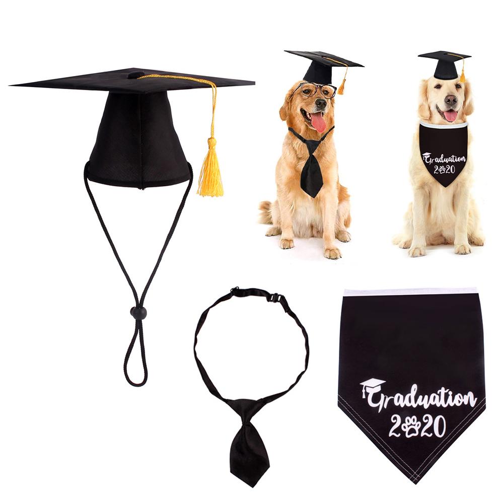 Cheap Dog Graduation Hat Pet Graduation Bandana with Yellow Tassel Bow ...