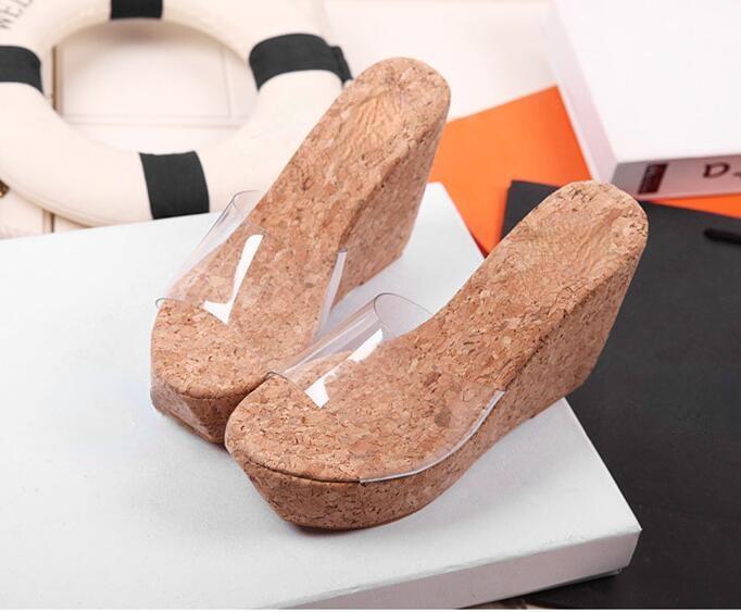Buy Water Proof Summer Transparent Platform Wedges Sandals Women ...