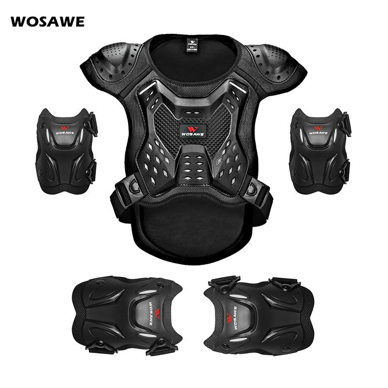 Buy Motorcycle Protector Sets WOSAWE Motocross Racing Armor Vest Knee ...