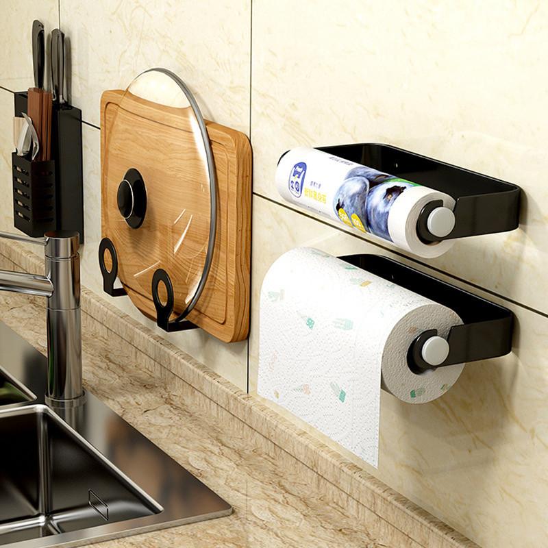 Buy Rag Rack Non Perforated Kitchen Paper Towel Rack Wall Mounted ...