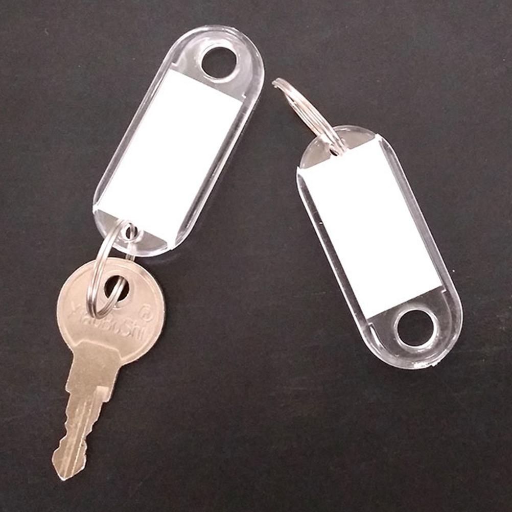 Buy 50pcs Assorted Color Plastic Key Tags Luggage ID Labels with Spilt ...