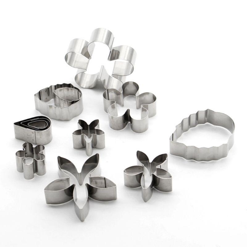 Buy 12 Pcs Cookie Biscuit Cutter Different Shapes Stainless Steel ...