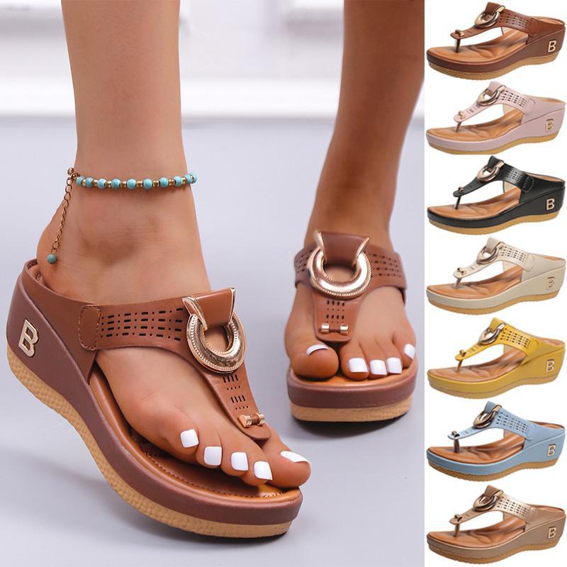 New Arrival Women Sandals Beach Wedge Slippers Flip Flops Beach Sandals ...