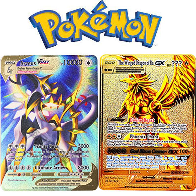 Buy Pokemon Metal Cards Vmax 10000Point Charizard Golden Arceus Metal ...