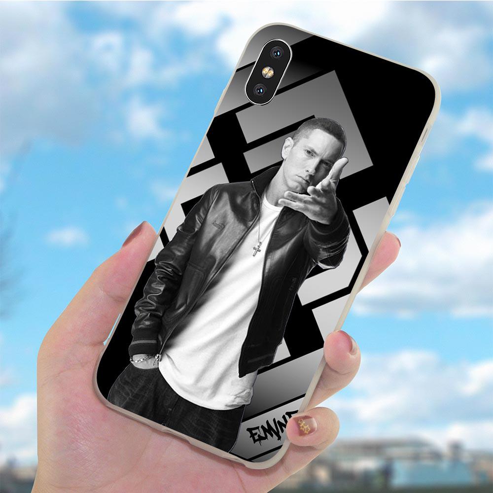 Buy Hop Rapper Eminem Phone Case for iPhone Xs Cover Max X 6 6S XR 8 ...