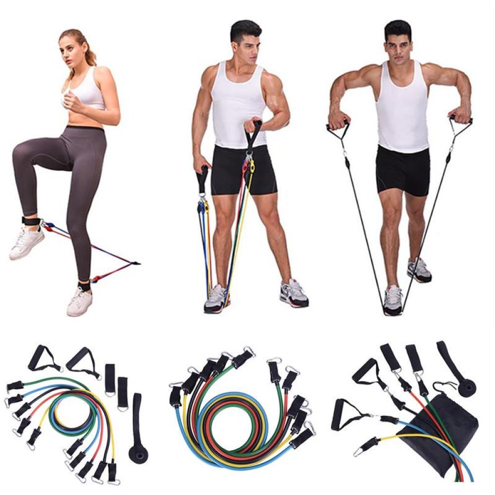Buy 11 PCS Yoga-Best Gift Ankle Straps Door Anchor Fitness Rope Set ...