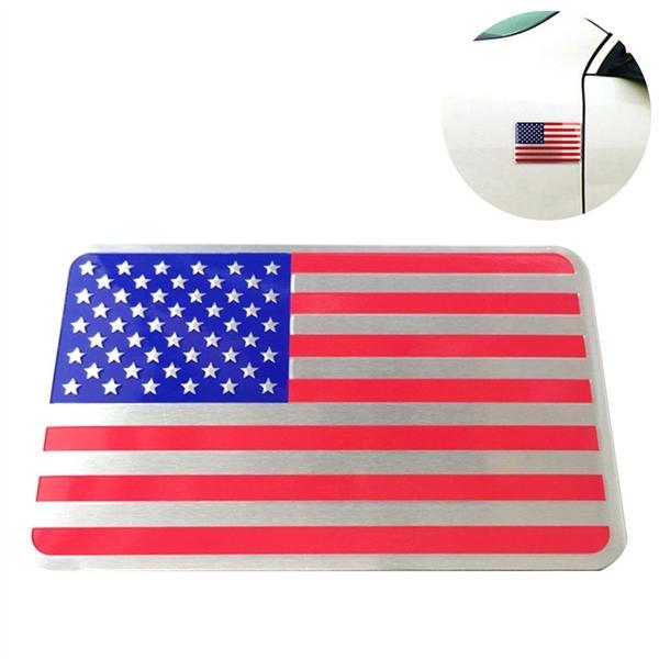 Buy Metal American Flag Car Sticker Emblem Badge Car Styling Sticker ...