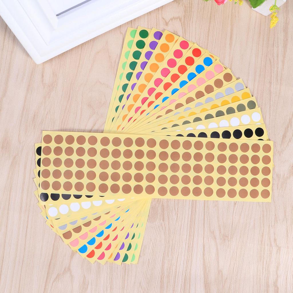 Buy 16pcs Self Adhesive Sticky Color Coding Labels Removable Small ...