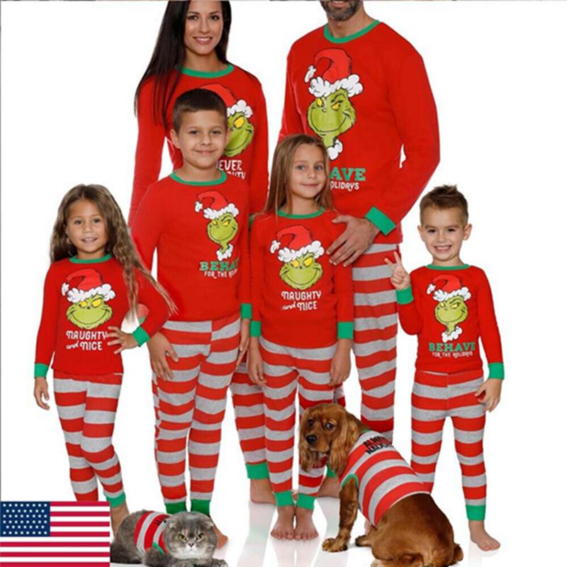 Buy Family Matching Adult Women Kids Christmas Pyjamas Nightwear ...