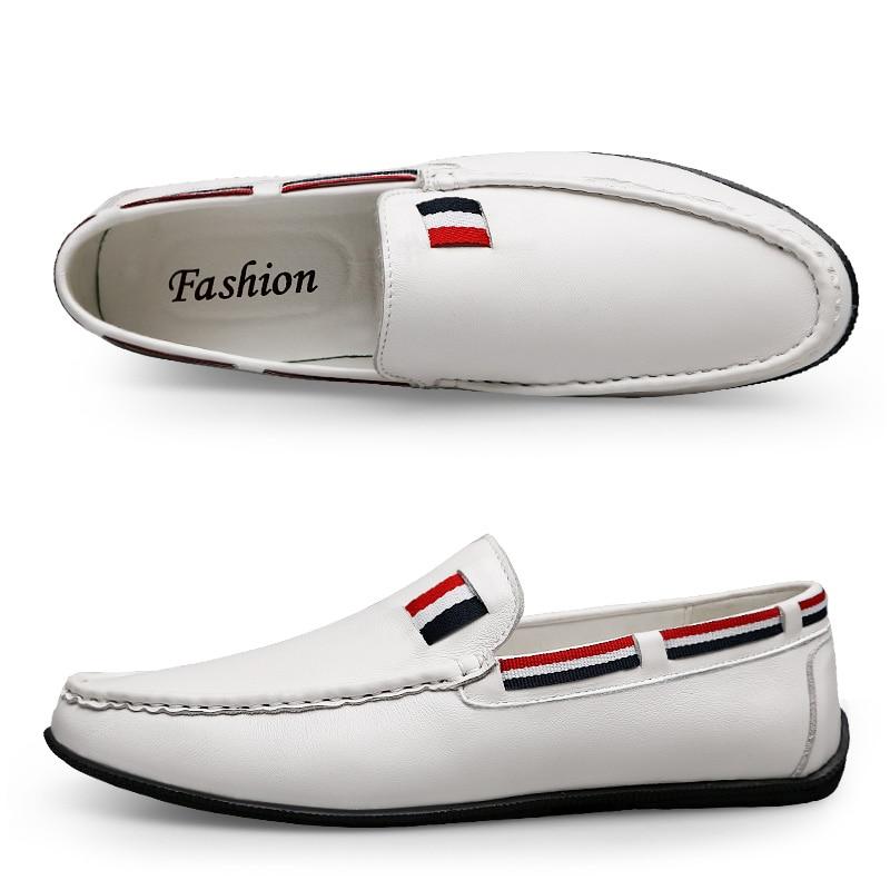 Buy FIXSYS Brand Cow Leather Man Loafers Summer Breathable Slip On ...