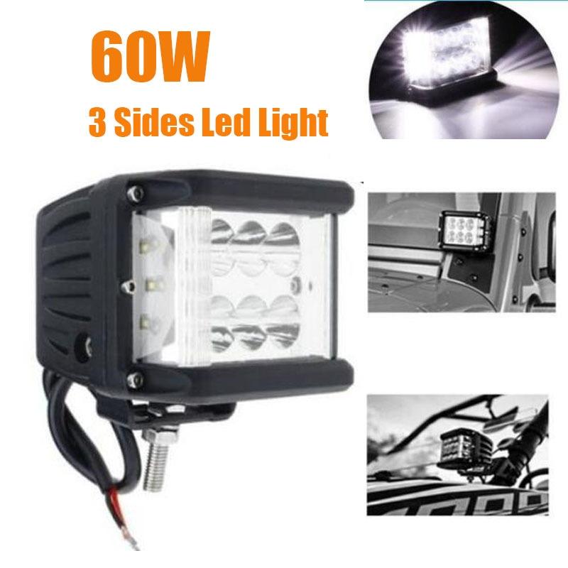 Cheap 60W 3 Side Led Cube Led Light Driving Light for SUV Off Road ...