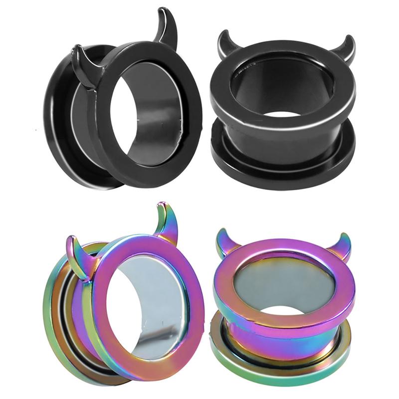 Buy 1PC Stainless Steel Ear Plugs Tunnels Stretchers Piercing Earring ...