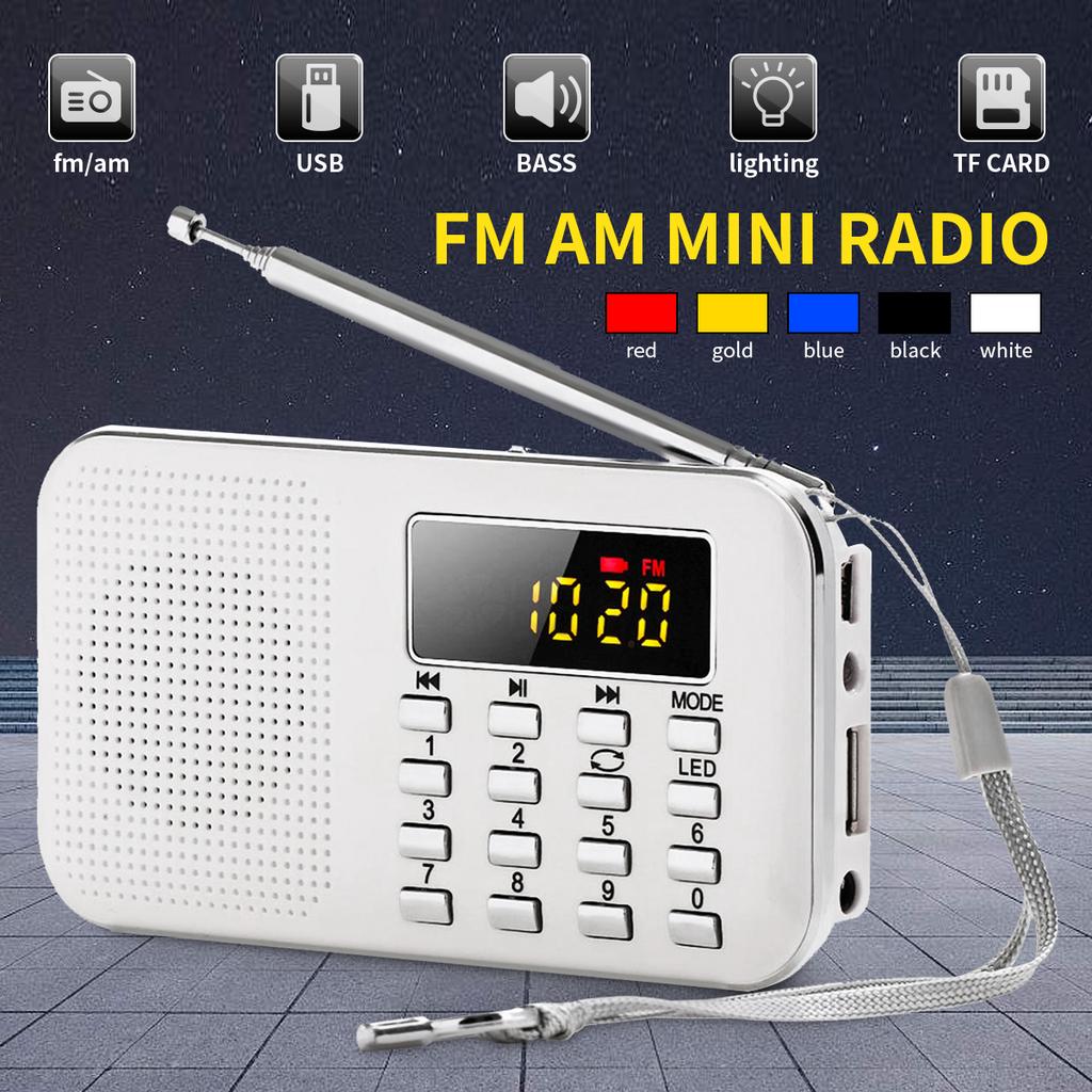 Buy Stereo AM FM Radio MP3 Music Player REC Recorder Mini Portable ...