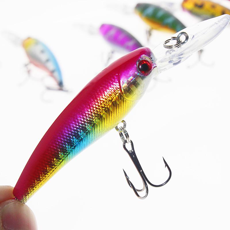 10pcs/set 9cm simulation Fishing Lures Small Minnow Lure Bass Crank ...