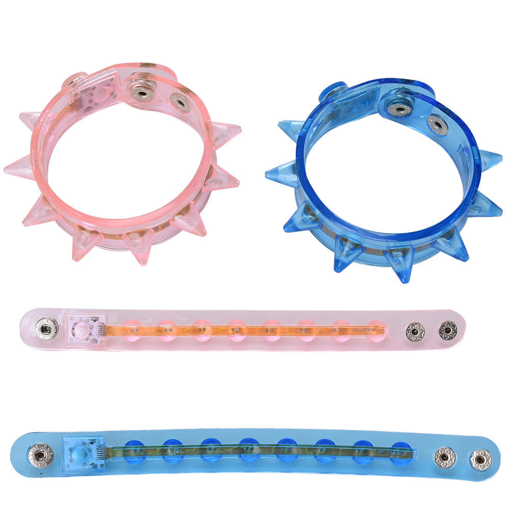 Buy Flashing Led Rivet Party Bracelet Wristband Dance Disco Bangle ...