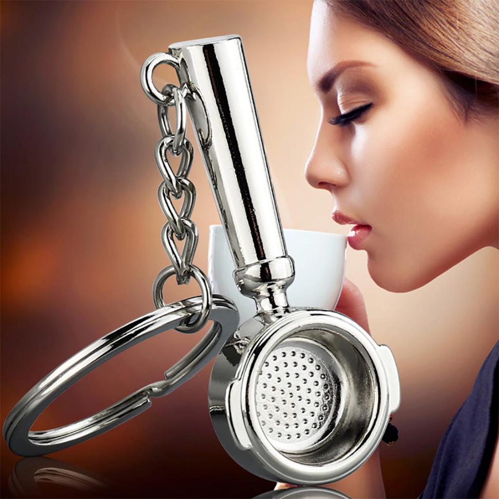 New Coffee Tools Key Chain Simulation Coffee Utensil Pendant Key Ring ...
