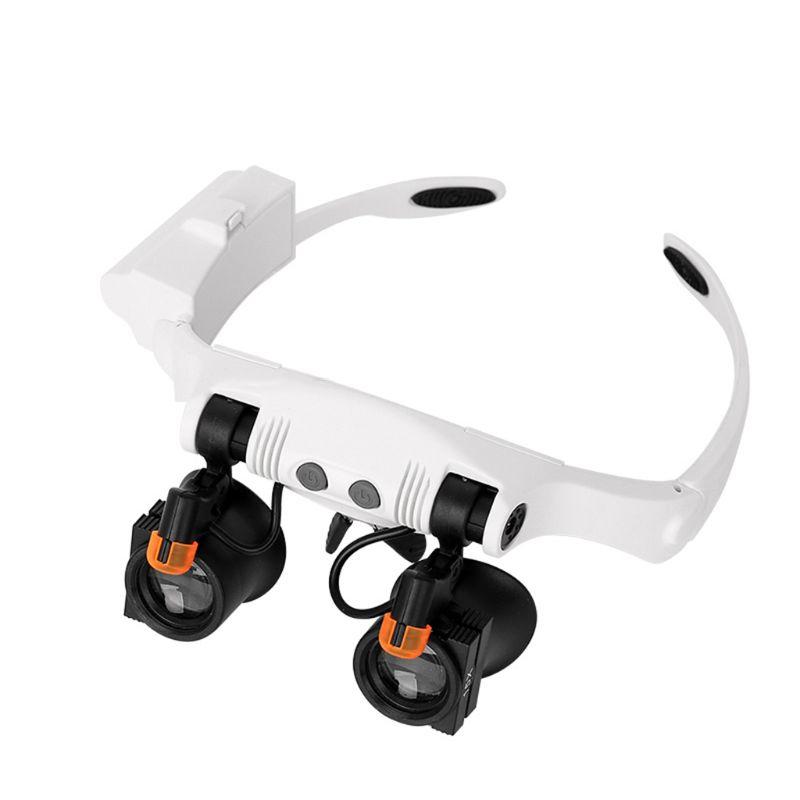 Buy Glasses Magnifier Cold Warm Light Source Magnifying Glass with 12 ...