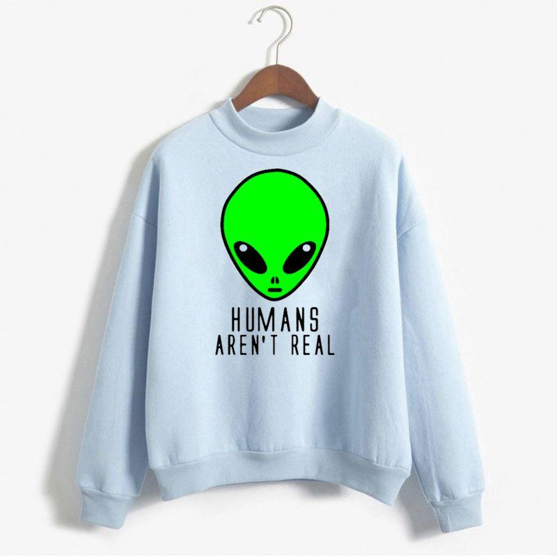 Cheap Humans Aren't Real Sweatshirts Fashion Comfortable Tops ...