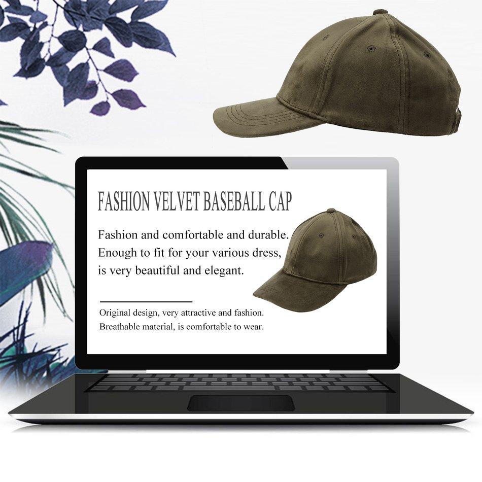 Buy Tech Giant Fashion Velvet Baseball Caps Curved Brim Caps Hip Hop ...