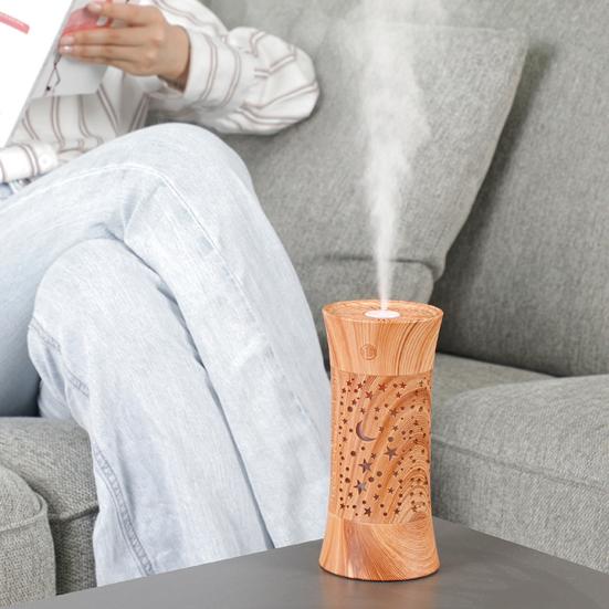 260ml Convenient Air Humidifier Smart Power Off Wood Mini USB Compact ...